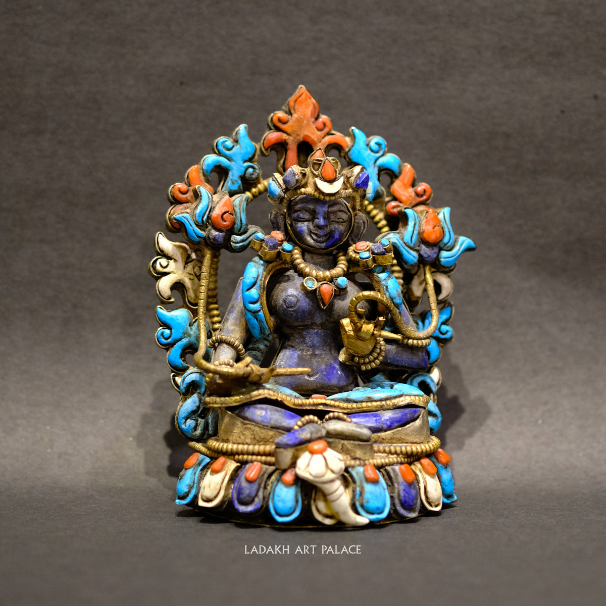Green Tara In Lapis Stone – Ladakh Art Palace